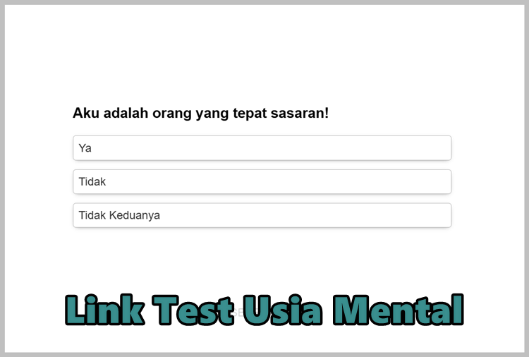 Link Test Usia Mental untuk Mengetahui Kepribadian yang Viral di TikTok ...